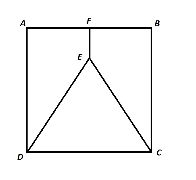 Equilateral Triangle Within A Square Problem With Solution